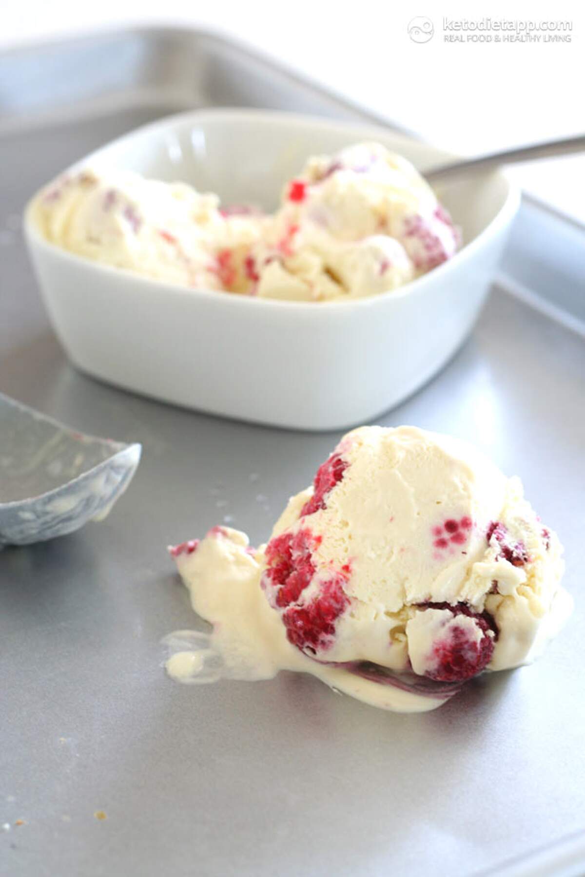 White Chocolate Raspberry Ice Cream | KetoDiet Blog