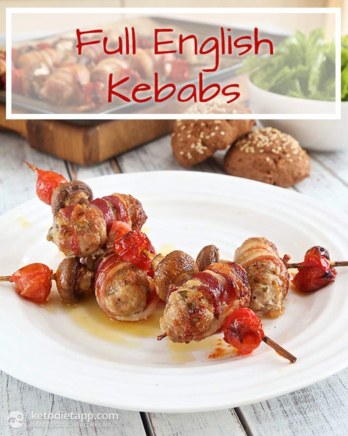 Low-Carb Full English Kebabs | KetoDiet Blog