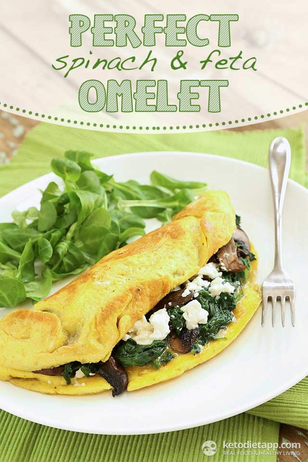 Easy Spinach & Feta Omelet | KetoDiet Blog