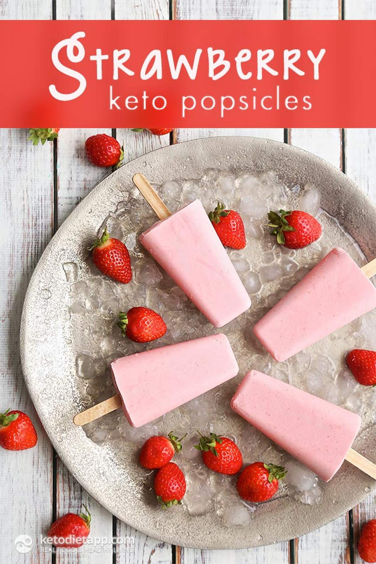 Creamy Strawberry Keto Popsicles | KetoDiet Blog