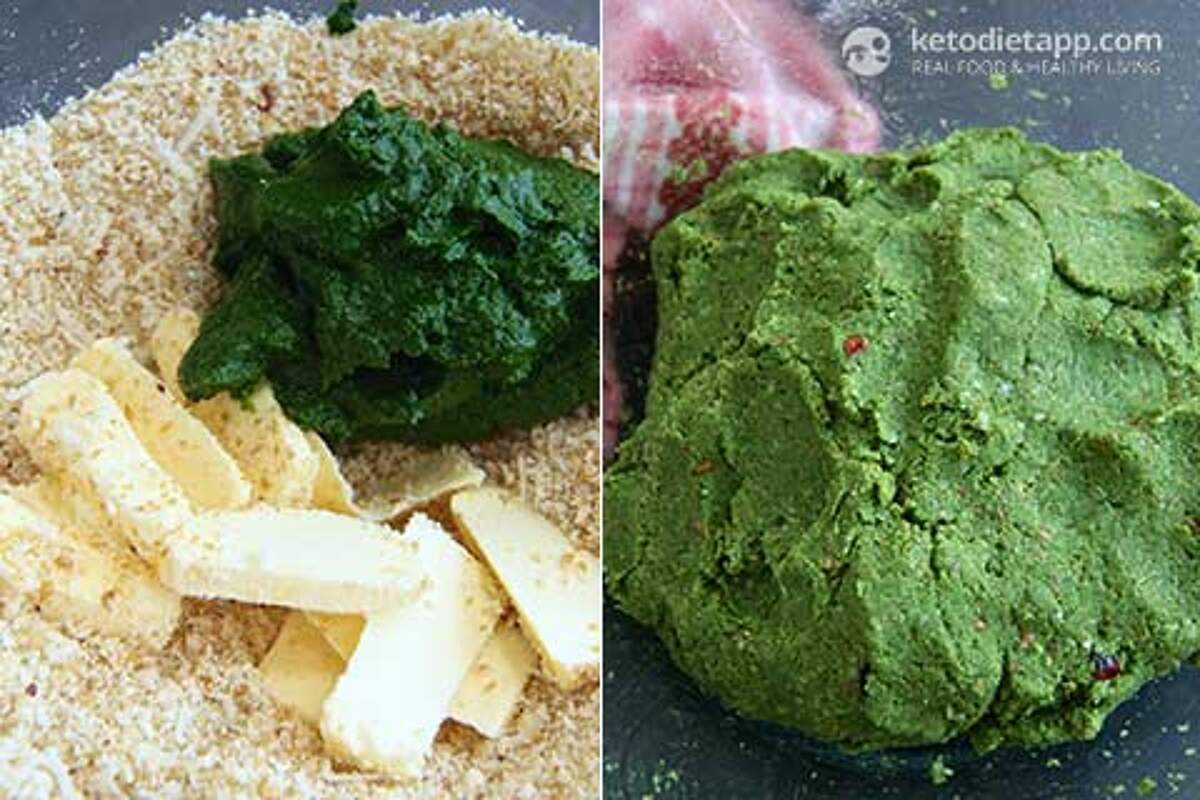 Cheesy Grain-Free Spinach Crackers | KetoDiet Blog