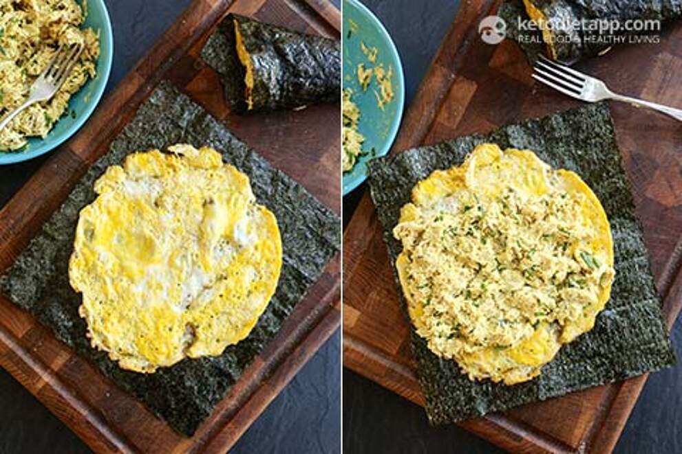 Keto Curried Chicken Sushi Hand Rolls | KetoDiet Blog