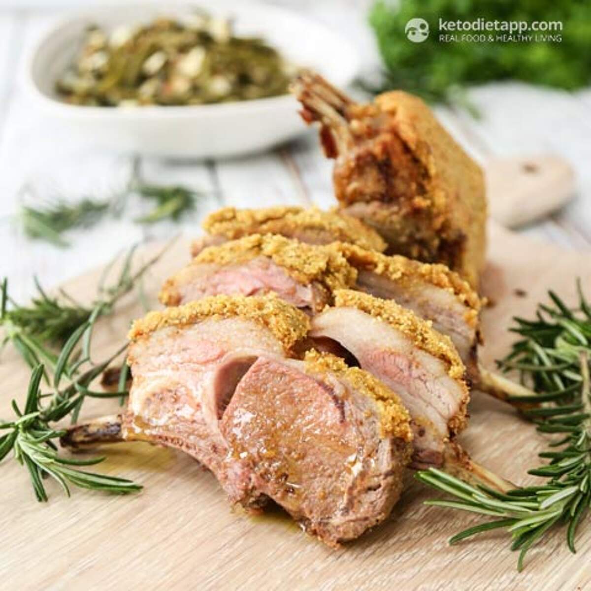 Rack of Lamb with Grain-Free Herb & Mustard Crust | KetoDiet Blog