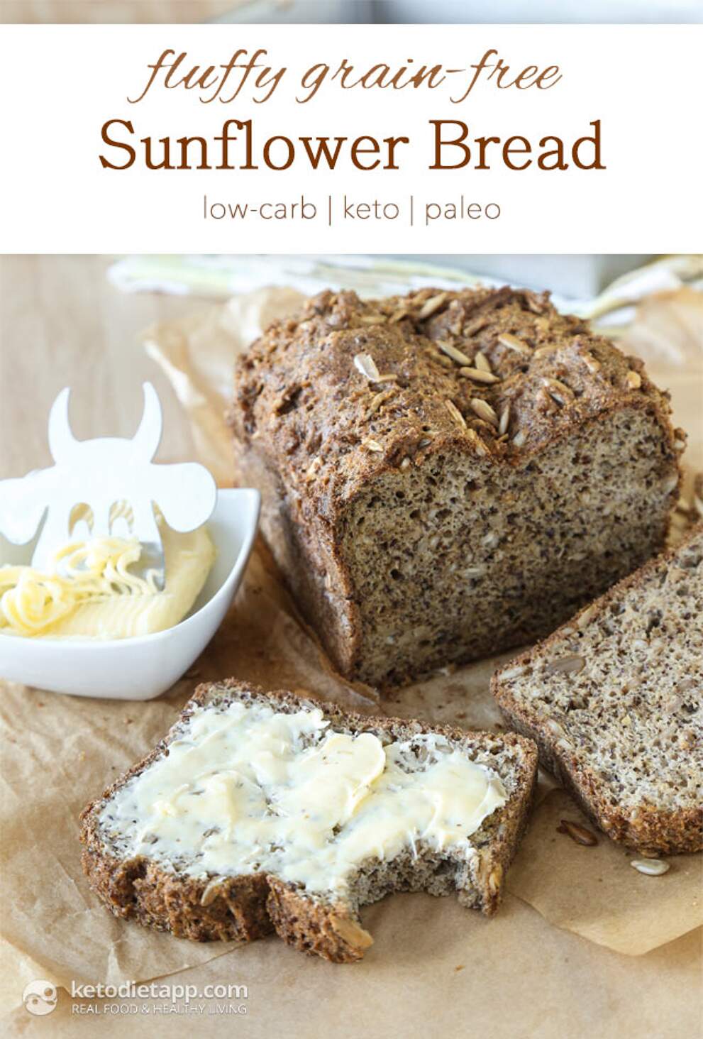 Fluffy Nut-Free Sunflower Bread | KetoDiet Blog