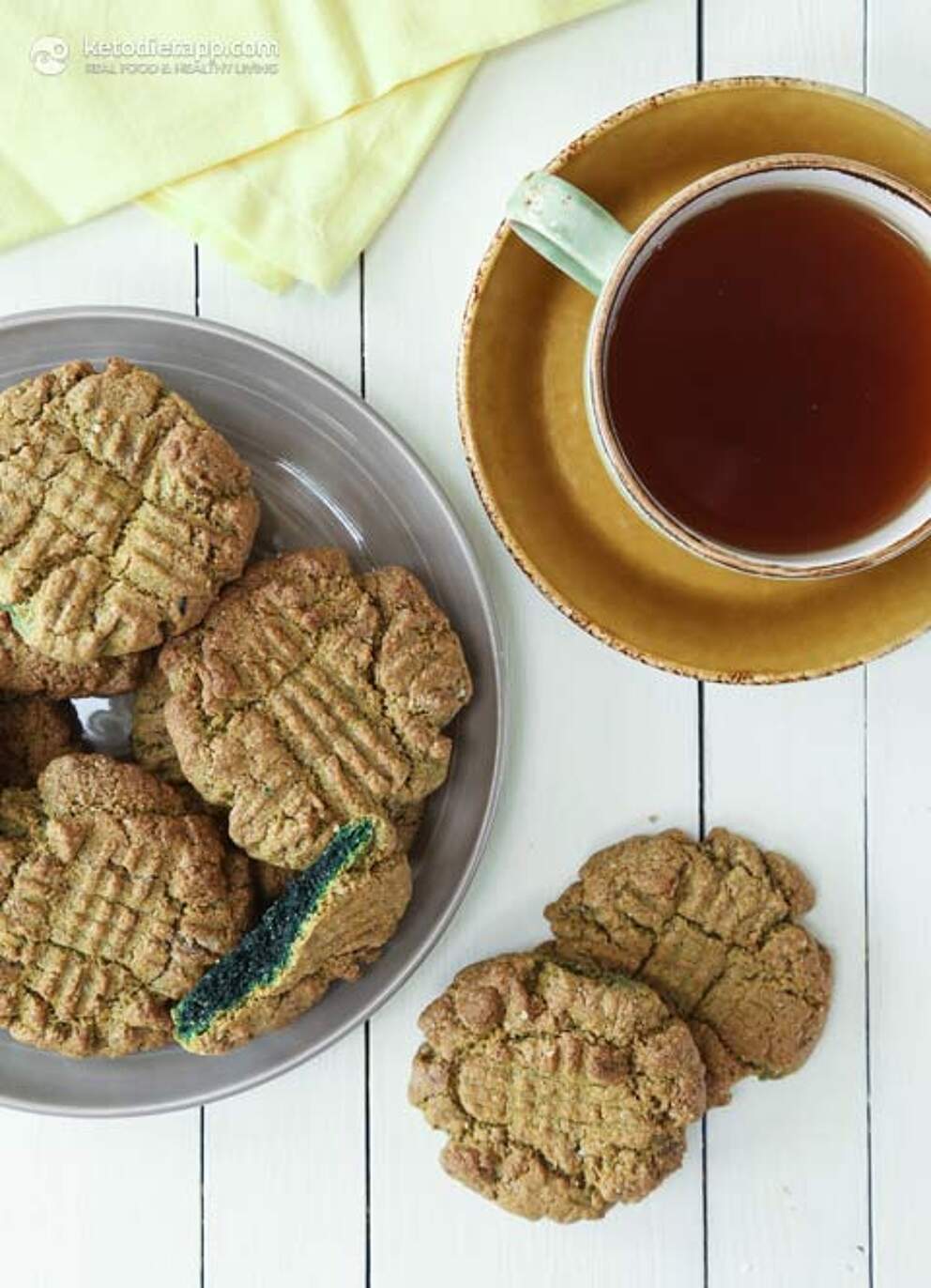5 Ingredient Nut-Free Keto Green Cookies | KetoDiet Blog