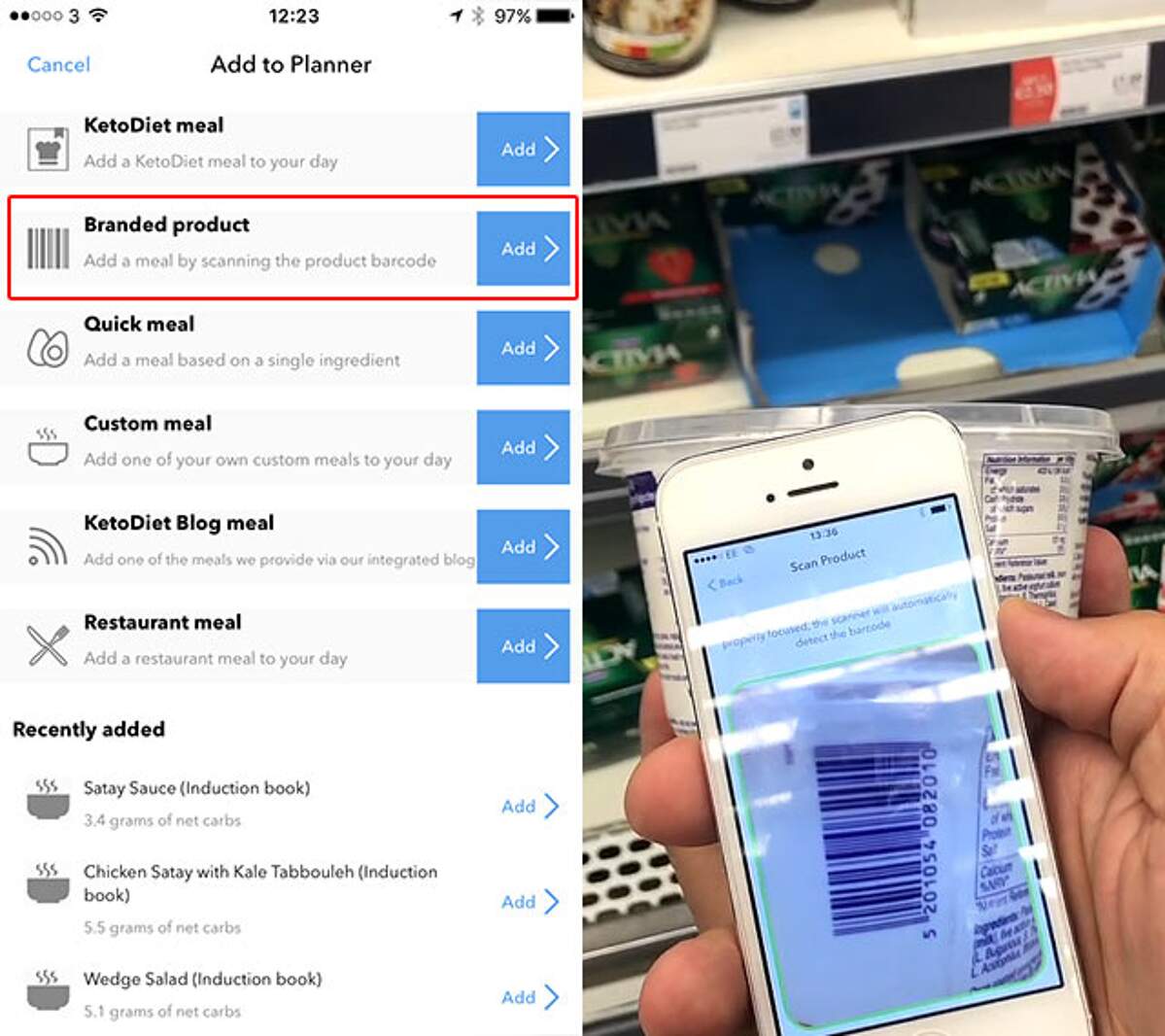 Barcode Scanning and Food Database in the KetoDiet App | KetoDiet Blog