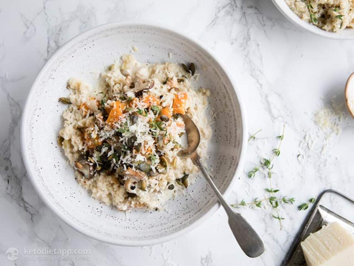 Low-Carb Pumpkin & Mushroom Risotto | KetoDiet Blog