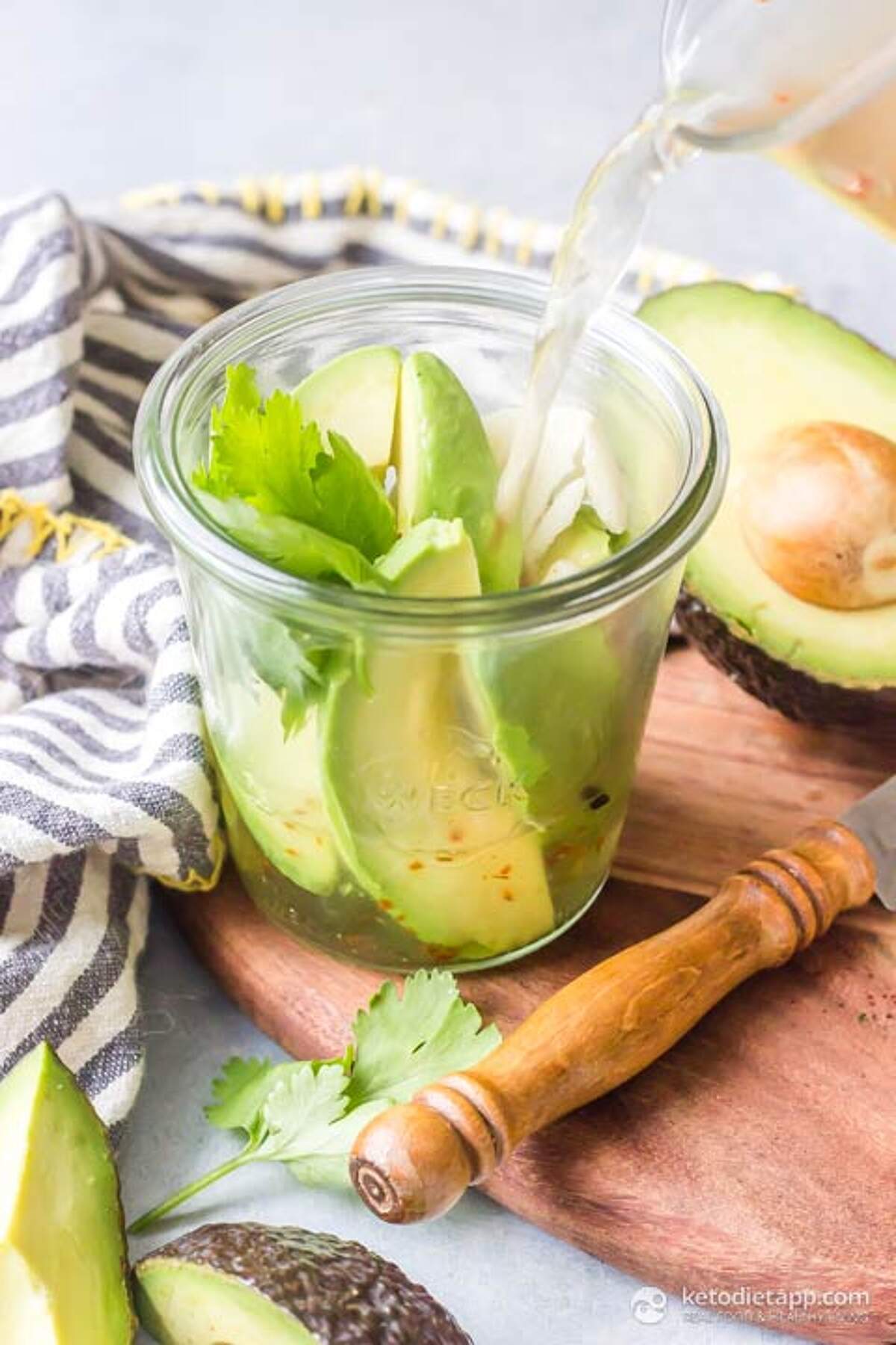 Low-Carb Pickled Avocado | KetoDiet Blog