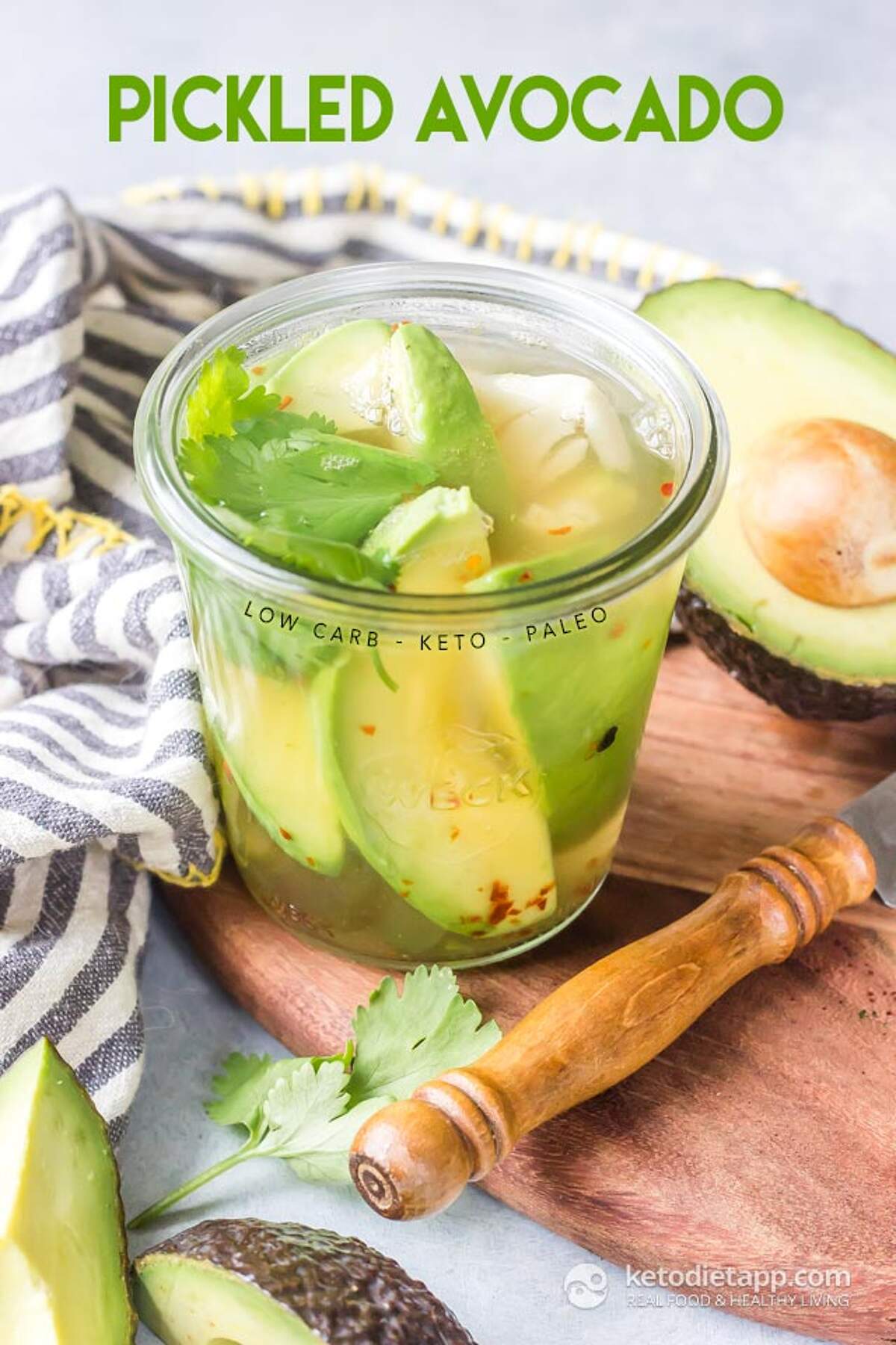 Low-Carb Pickled Avocado | KetoDiet Blog