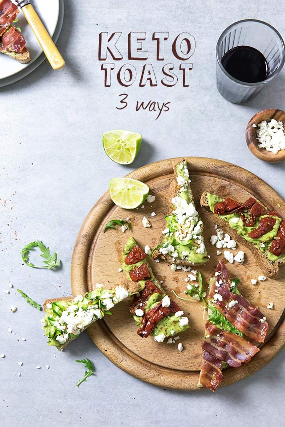 Keto Avocado Toasts Three Ways | KetoDiet Blog