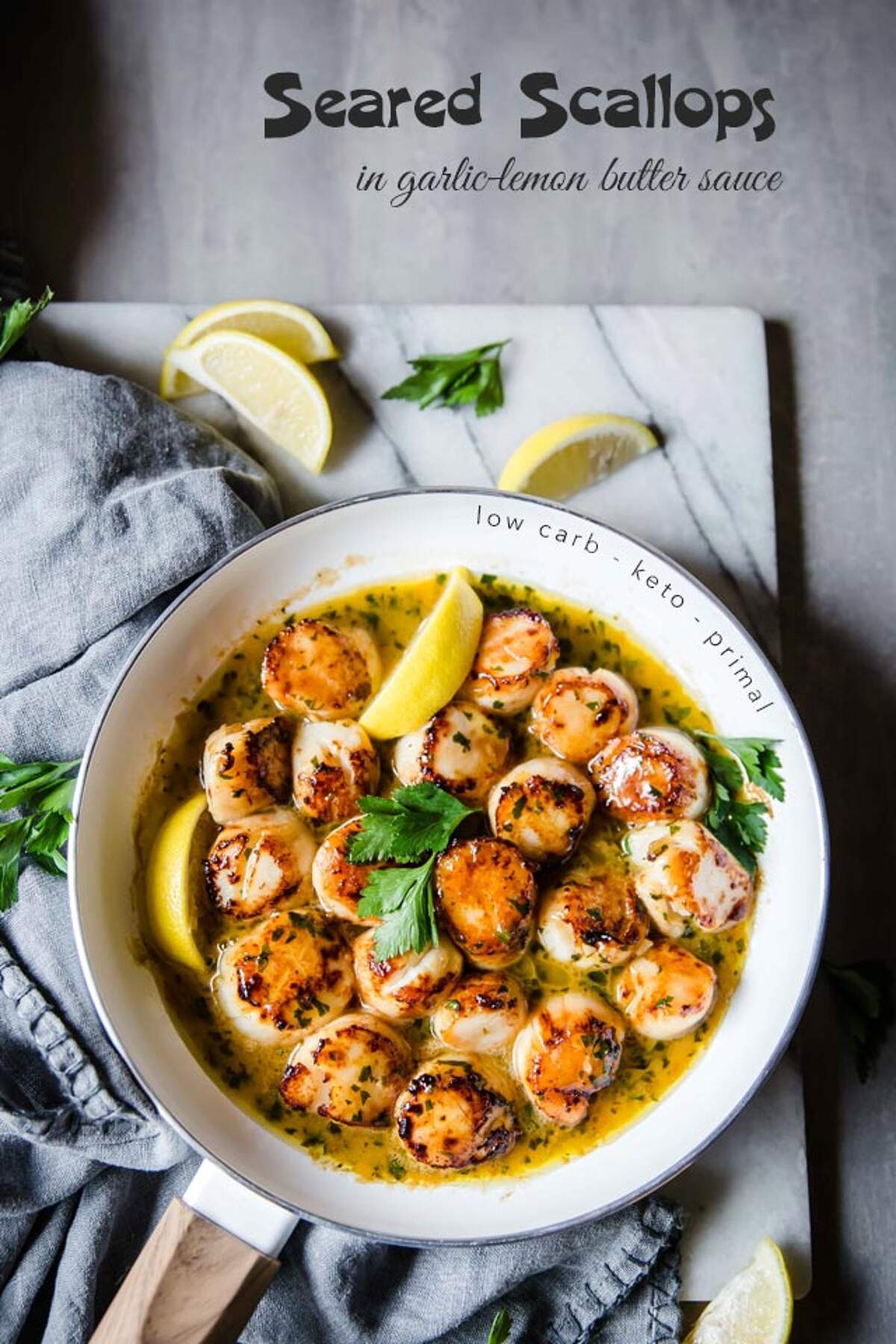 Seared Scallops in Garlic-Lemon Butter Sauce | KetoDiet Blog