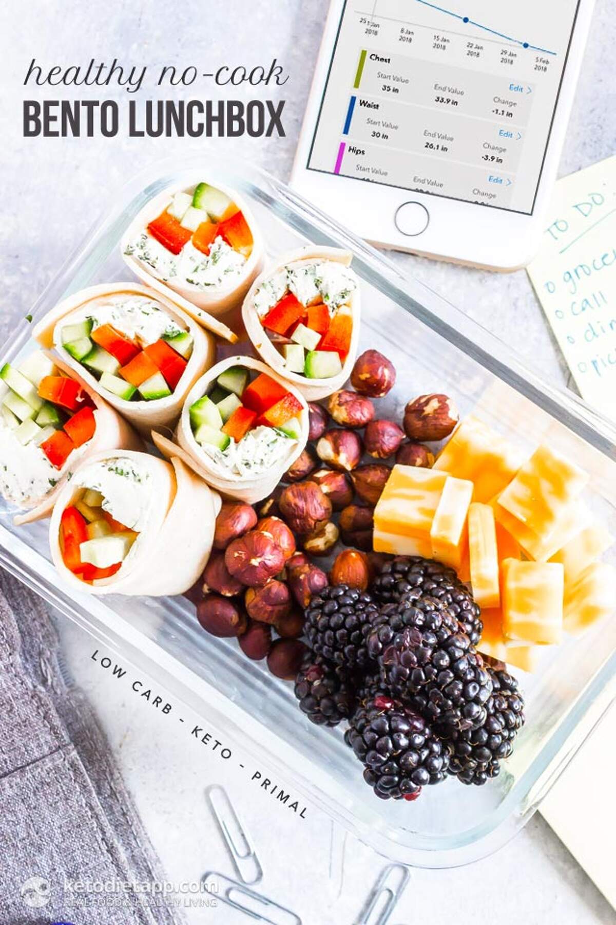 Keto No-Cook Bento Lunchbox | KetoDiet Blog