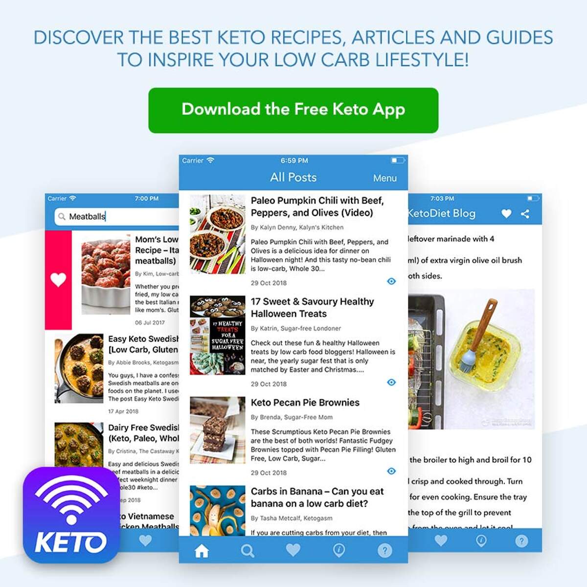 Announcing the New Free Keto App! | KetoDiet Blog