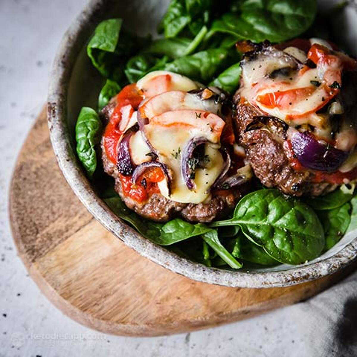 Keto Roasted Vegetable Meatza | KetoDiet Blog