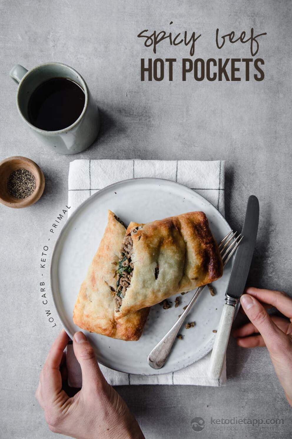 Spicy Beef Keto Hot Pockets | KetoDiet Blog
