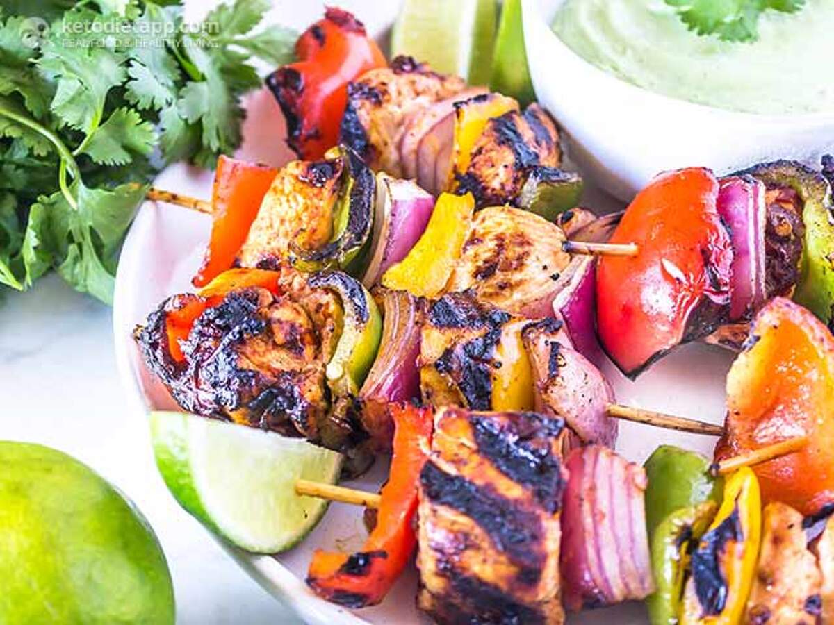 Low-Carb Chipotle Chicken Skewers | KetoDiet Blog