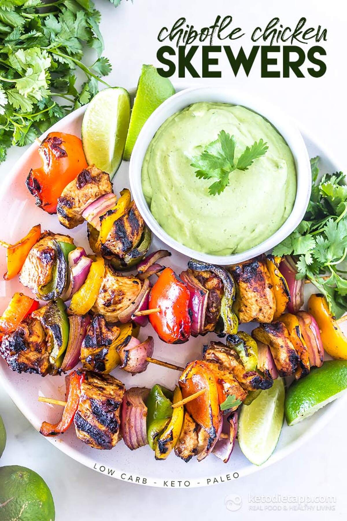 Low-Carb Chipotle Chicken Skewers | KetoDiet Blog