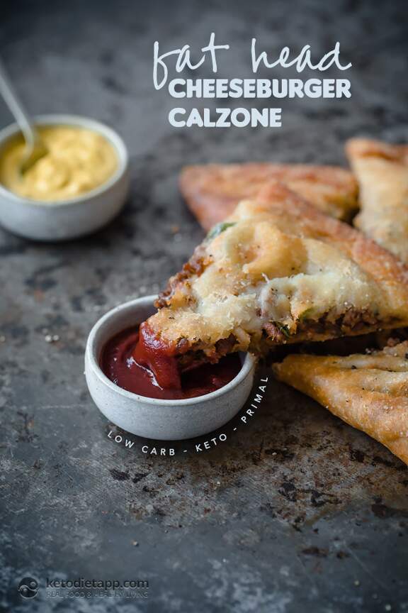 Keto Fat Head Cheeseburger Calzone | KetoDiet Blog
