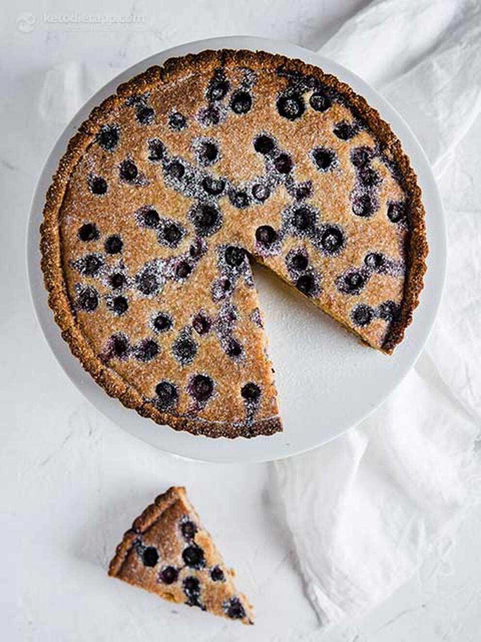 Low-Carb Blueberry Frangipane Tart | KetoDiet Blog