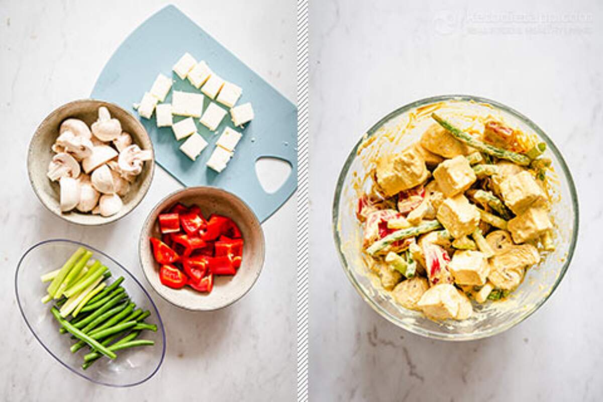 Keto Indian Curry Paneer Tray Bake | KetoDiet Blog