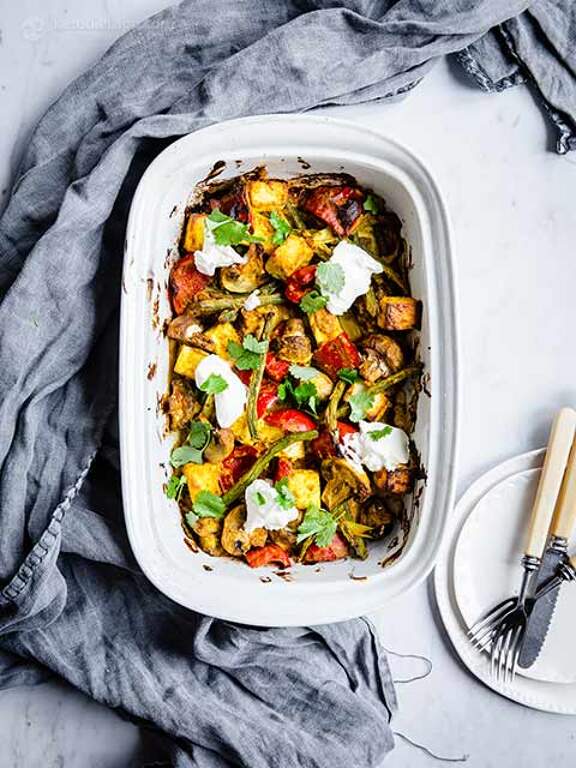 Keto Indian Curry Paneer Tray Bake | KetoDiet Blog