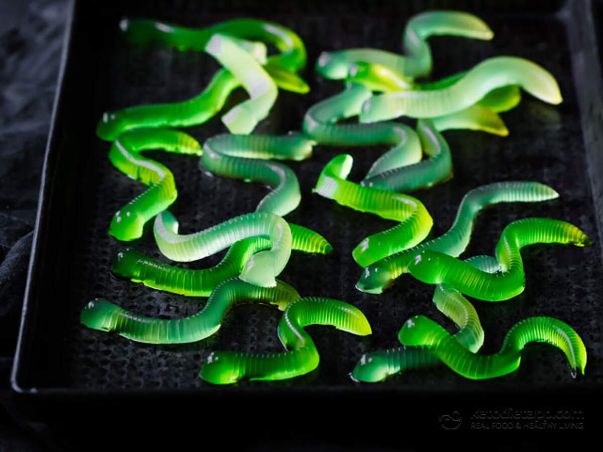 Sugar-Free Sour Jelly Worms | KetoDiet Blog
