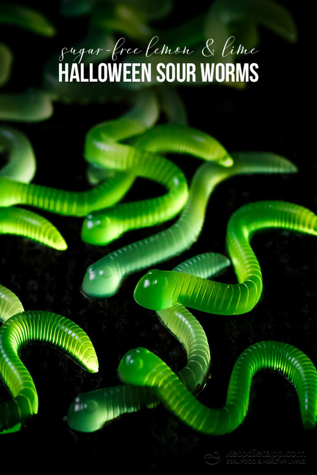 Sugar-Free Sour Jelly Worms | KetoDiet Blog