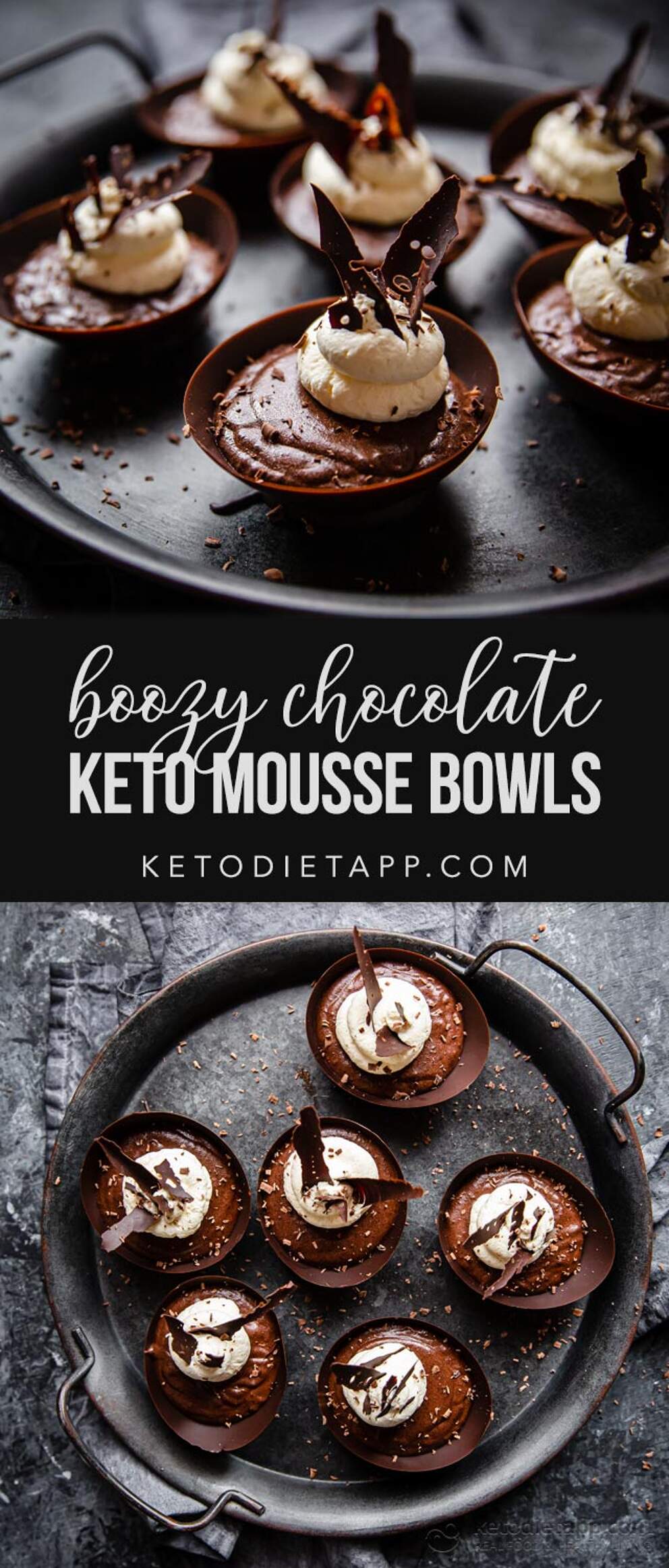 Boozy Keto Chocolate Mousse Bowls | KetoDiet Blog