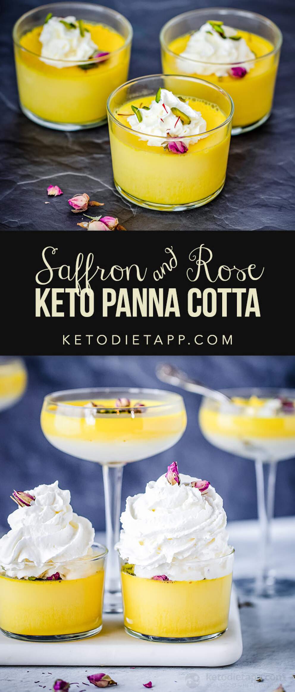 Keto Saffron & Rose Panna Cotta | KetoDiet Blog