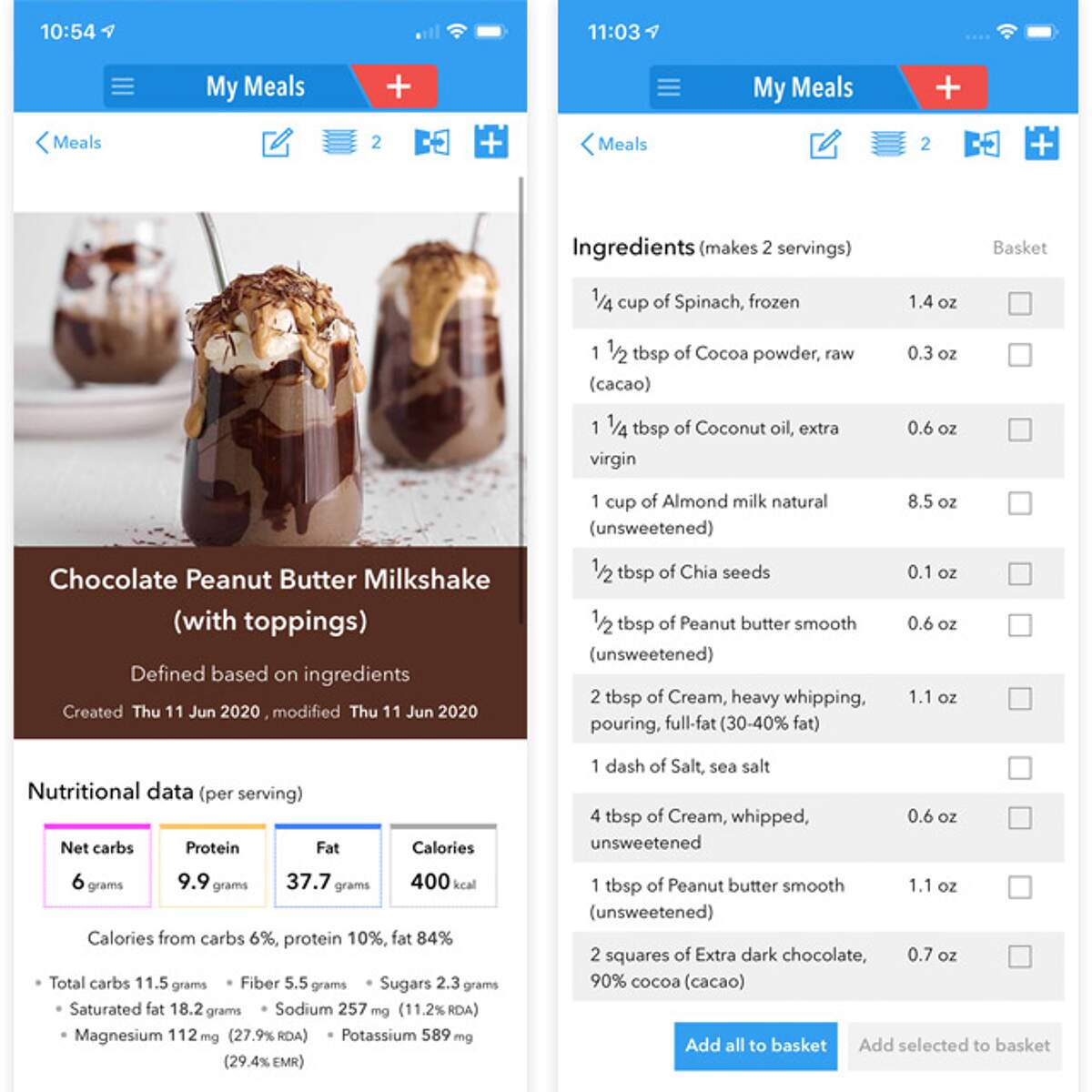 Keto Chocolate Peanut Butter Milkshake | KetoDiet Blog