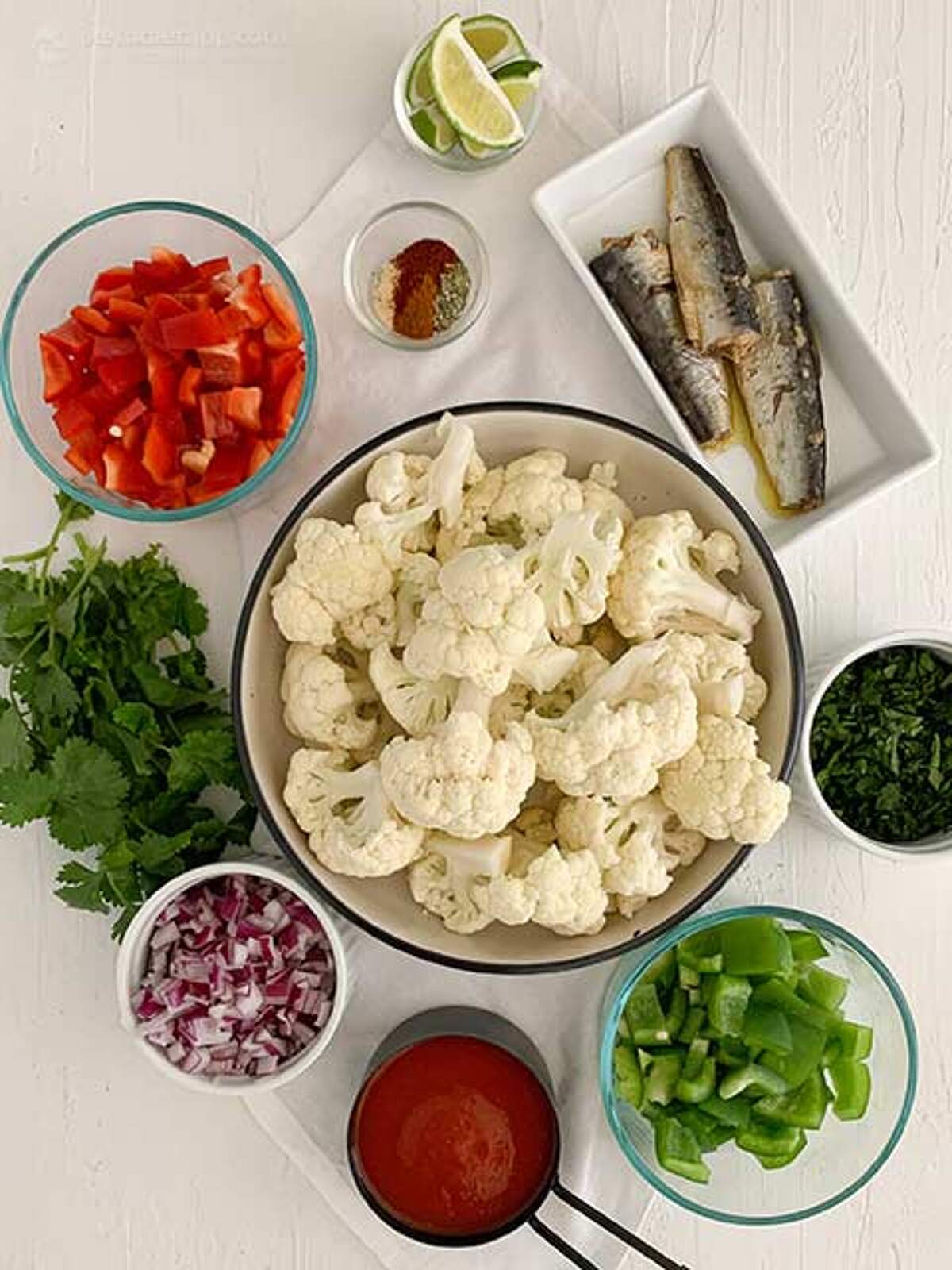 Low-Carb Spiced Cauli-Rice with Sardines | KetoDiet Blog