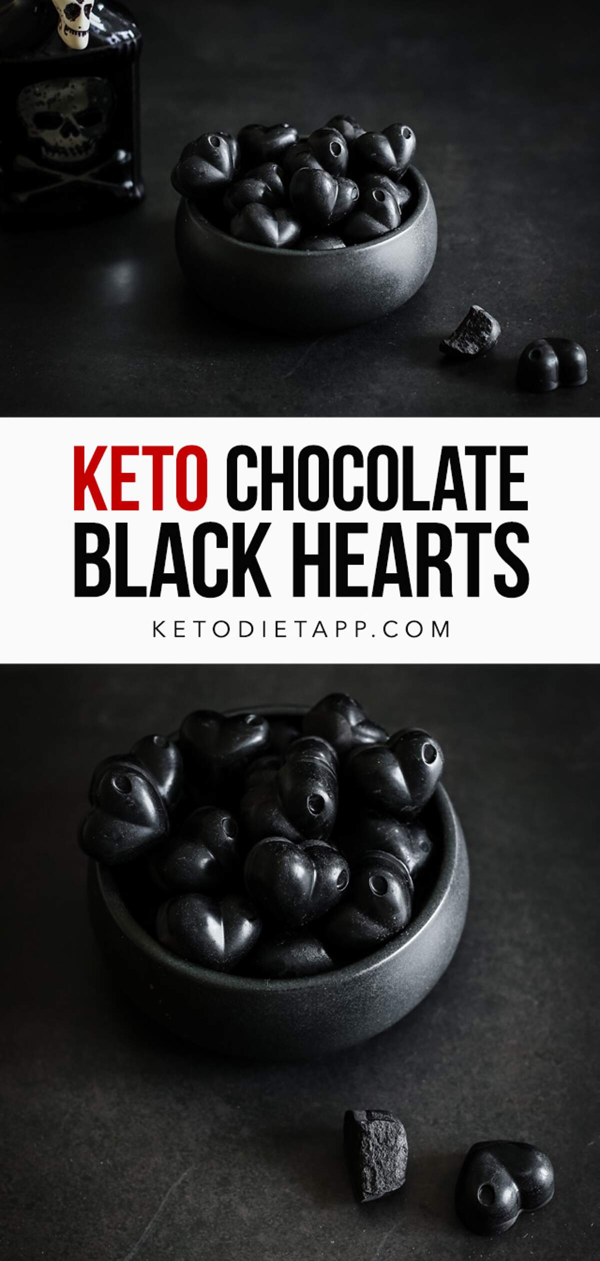 Keto Black Chocolate Hearts | KetoDiet Blog