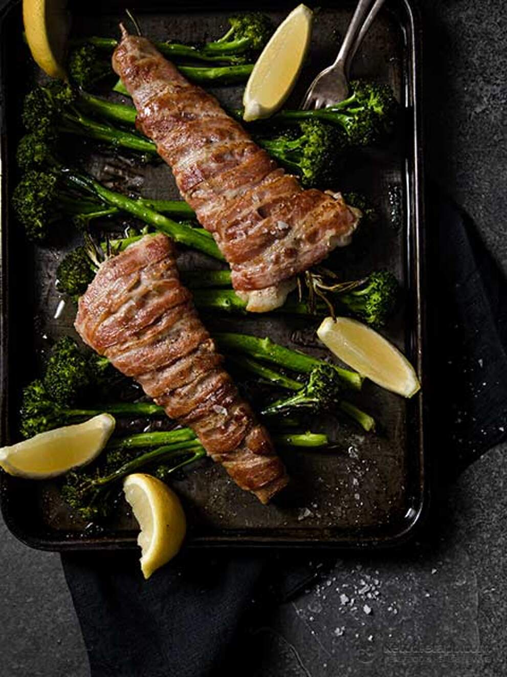 Low-Carb Bacon Wrapped Cod Tray Bake | KetoDiet Blog