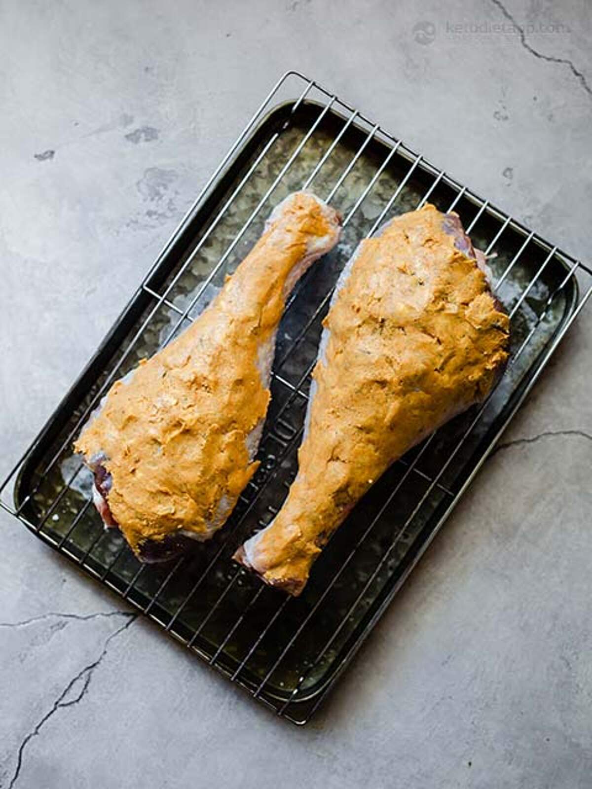 Herb & Mustard Crusted Turkey Legs | KetoDiet Blog