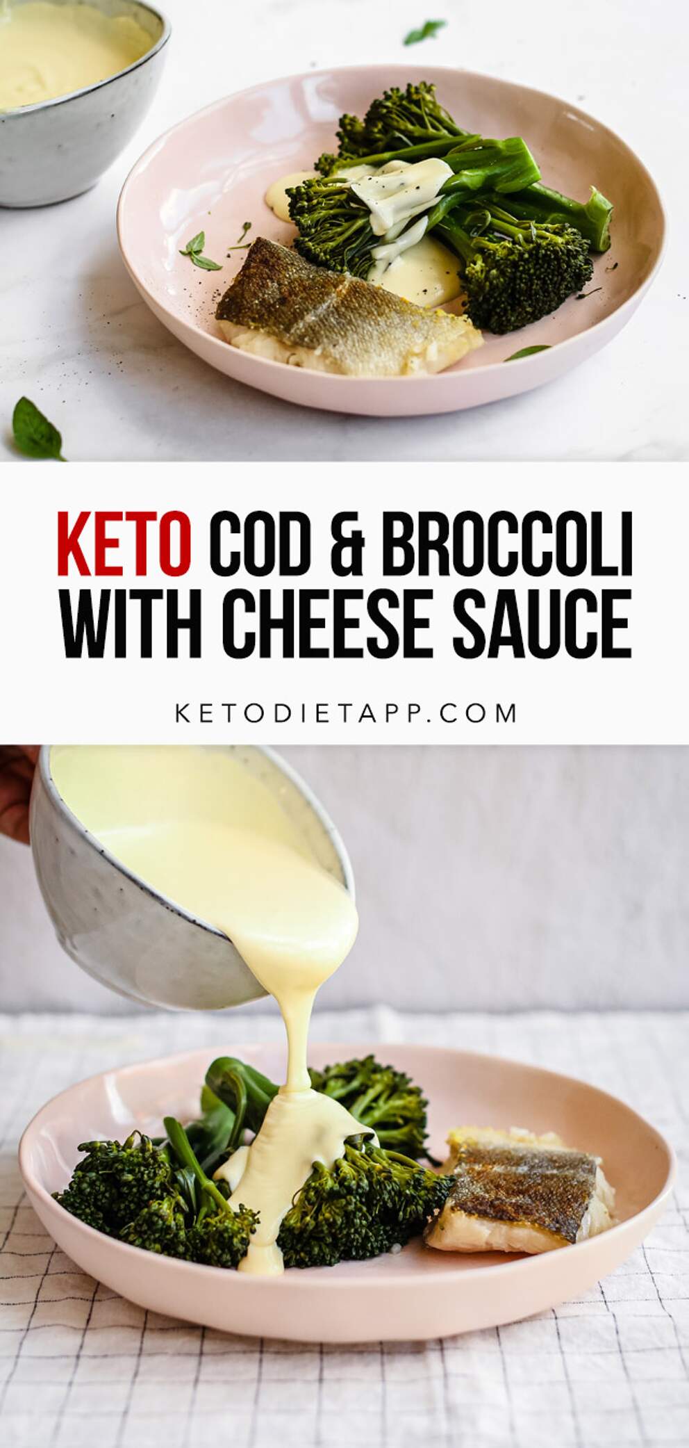 Crispy Cod with Broccoli & Keto Cheese Sauce | KetoDiet Blog