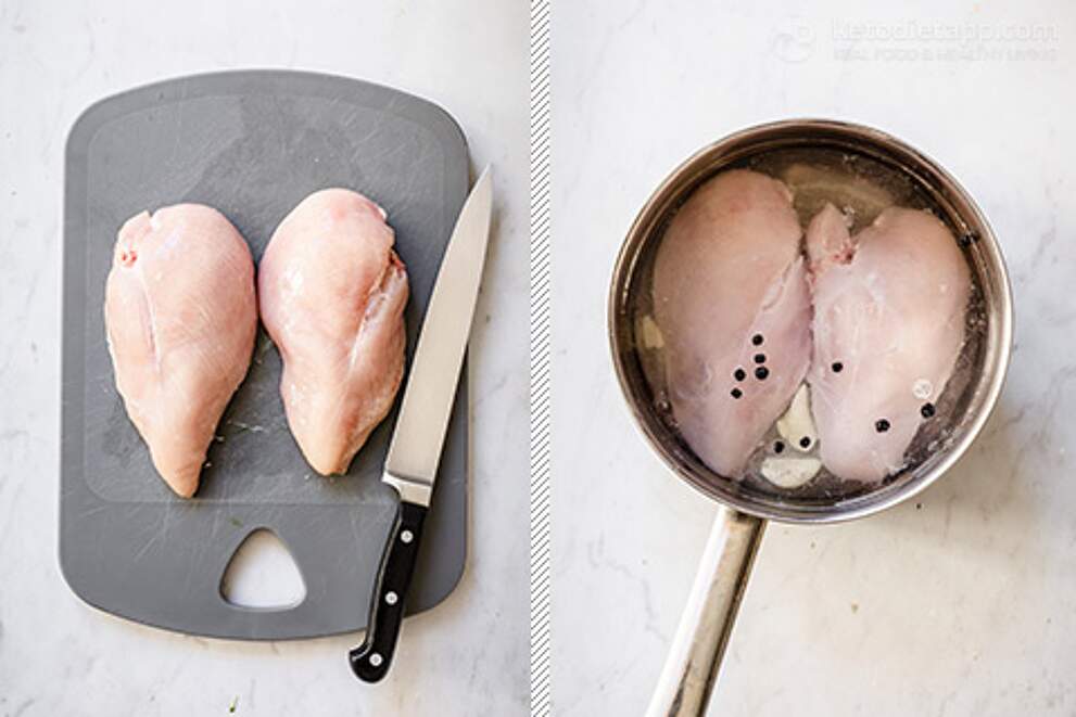 Easy Poached Chicken with Lemon Sauce | KetoDiet Blog
