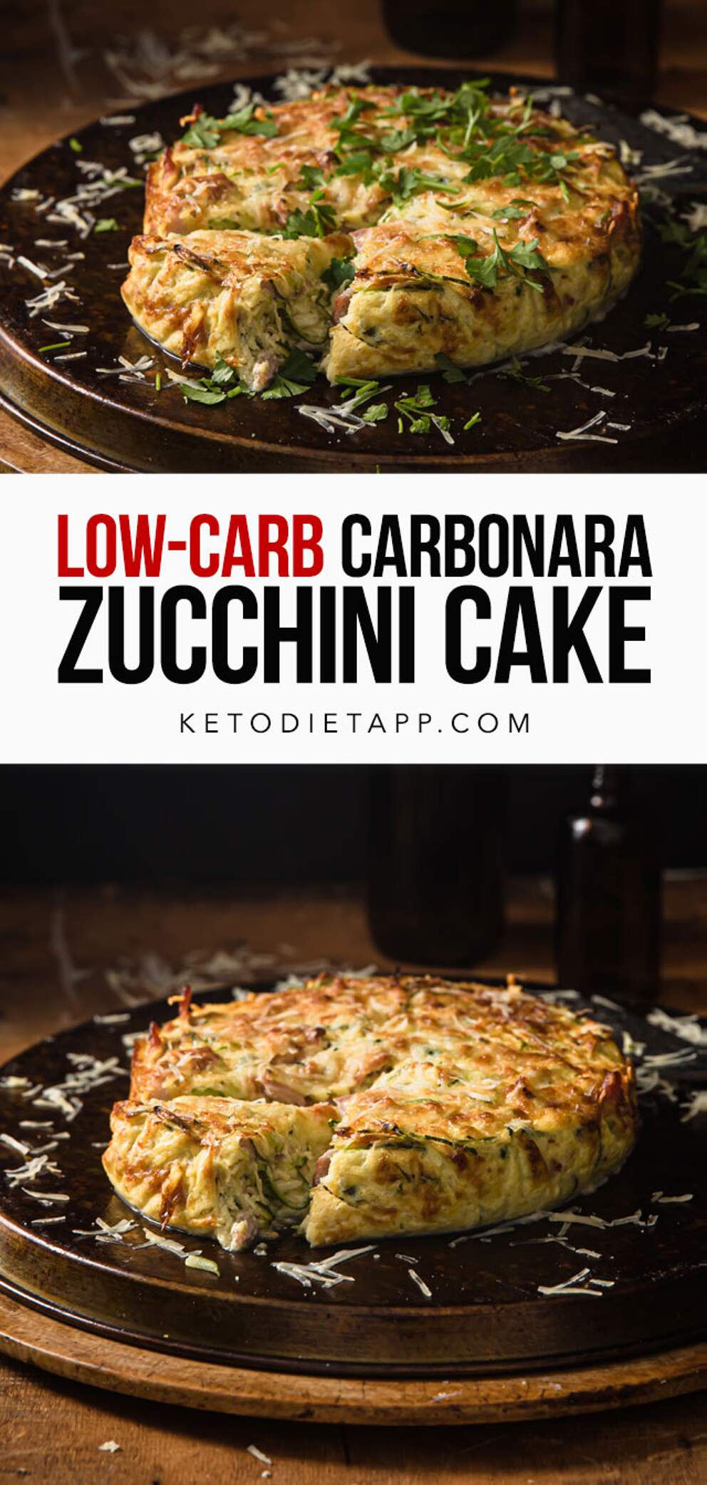 Low-Carb Zucchini Carbonara Cake | KetoDiet Blog
