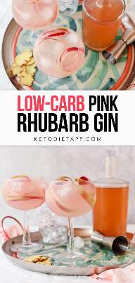 Low-Carb Pink Rhubarb Gin | KetoDiet Blog