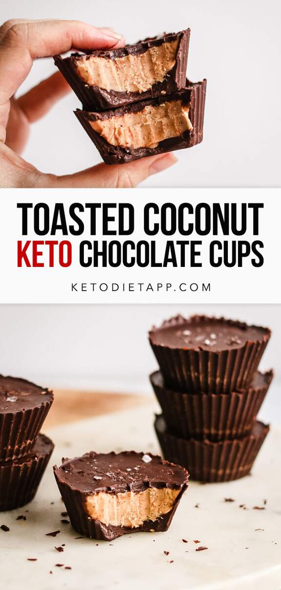 Keto Toasted Coconut Chocolate Cups | KetoDiet Blog