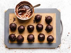 Keto Chocolate Covered Pink Truffles | KetoDiet Blog