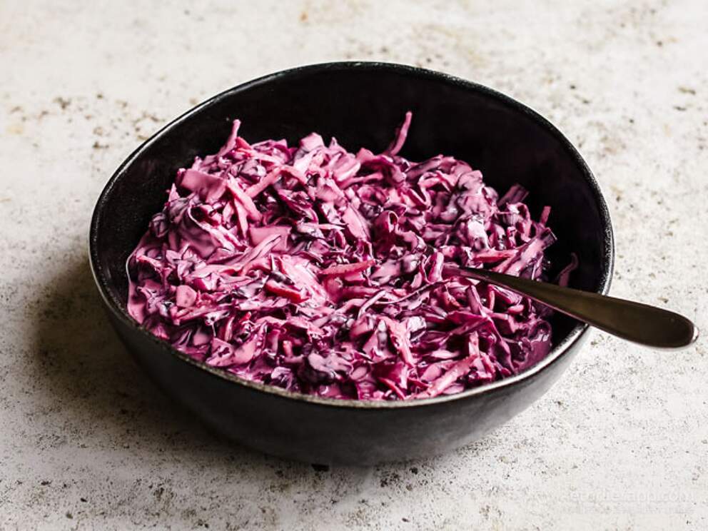 Creamy Red Cabbage Coleslaw | KetoDiet Blog