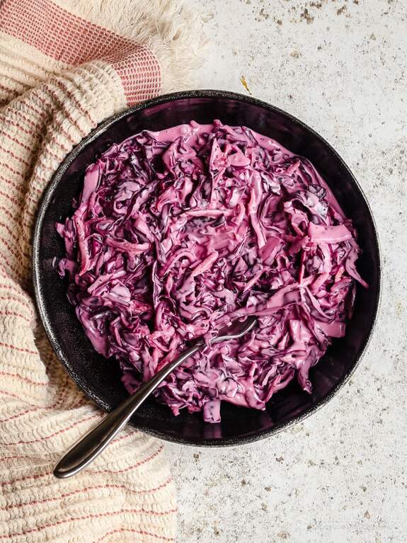 Creamy Red Cabbage Coleslaw | KetoDiet Blog
