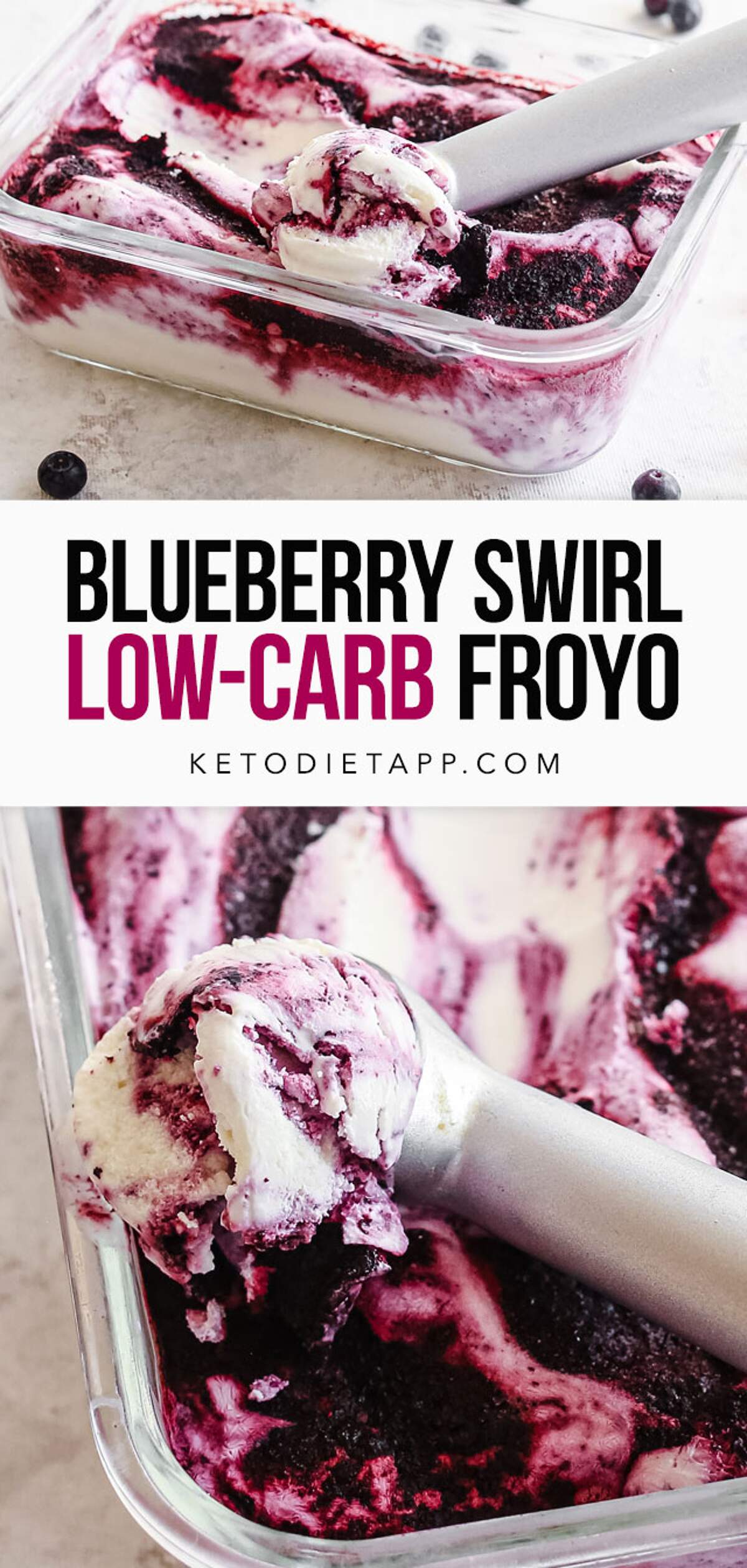 Keto Blueberry Swirl Froyo | KetoDiet Blog