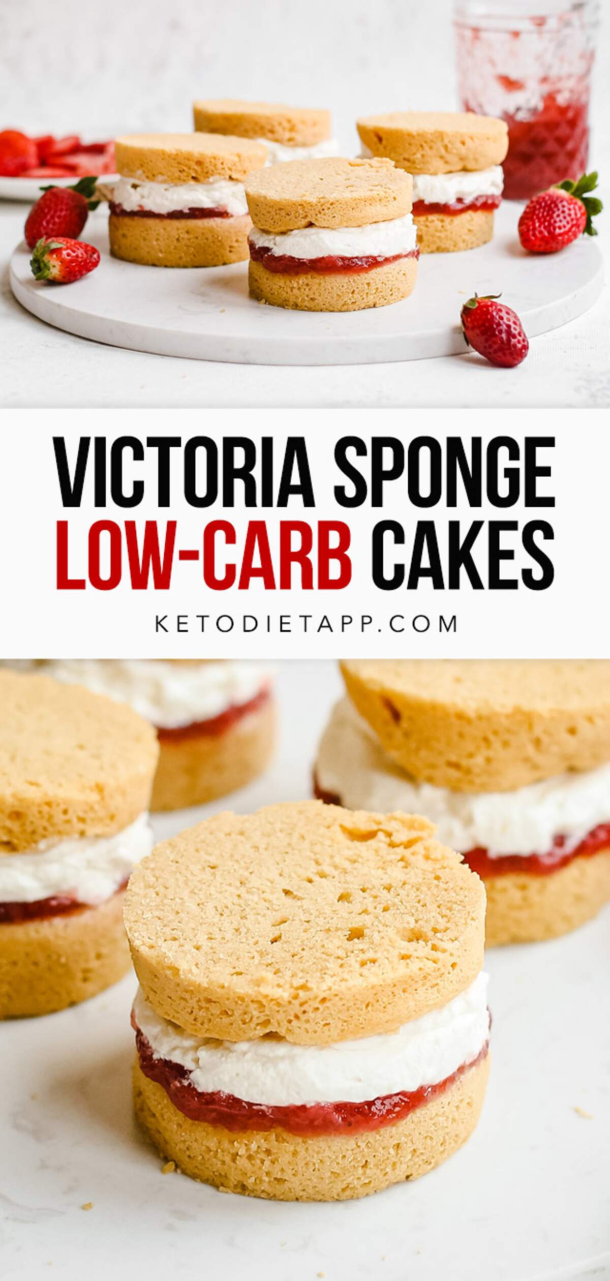 Individual Keto Victoria Sponge Cakes | KetoDiet Blog