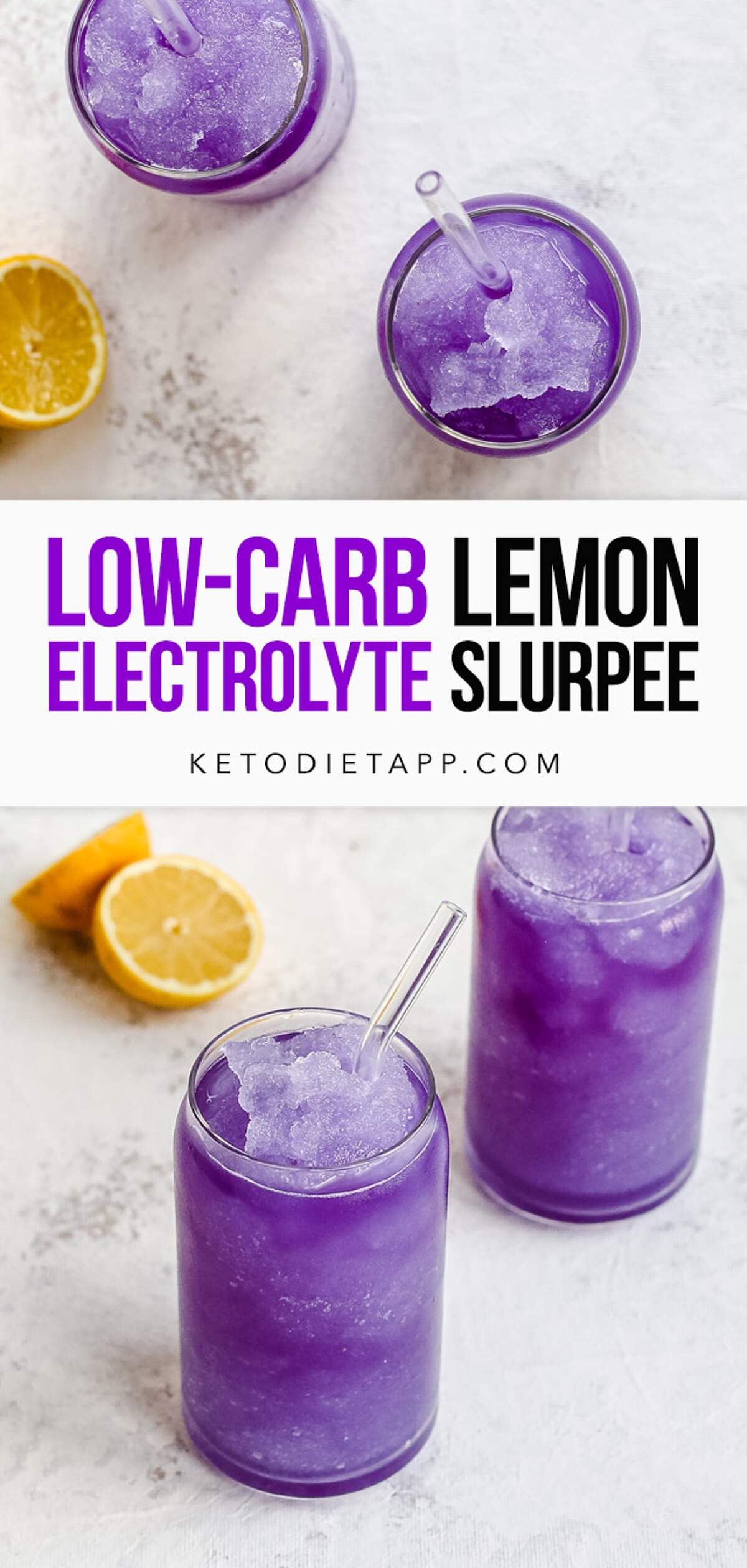 Keto Lemon Electrolyte Purple Slurpee | KetoDiet Blog