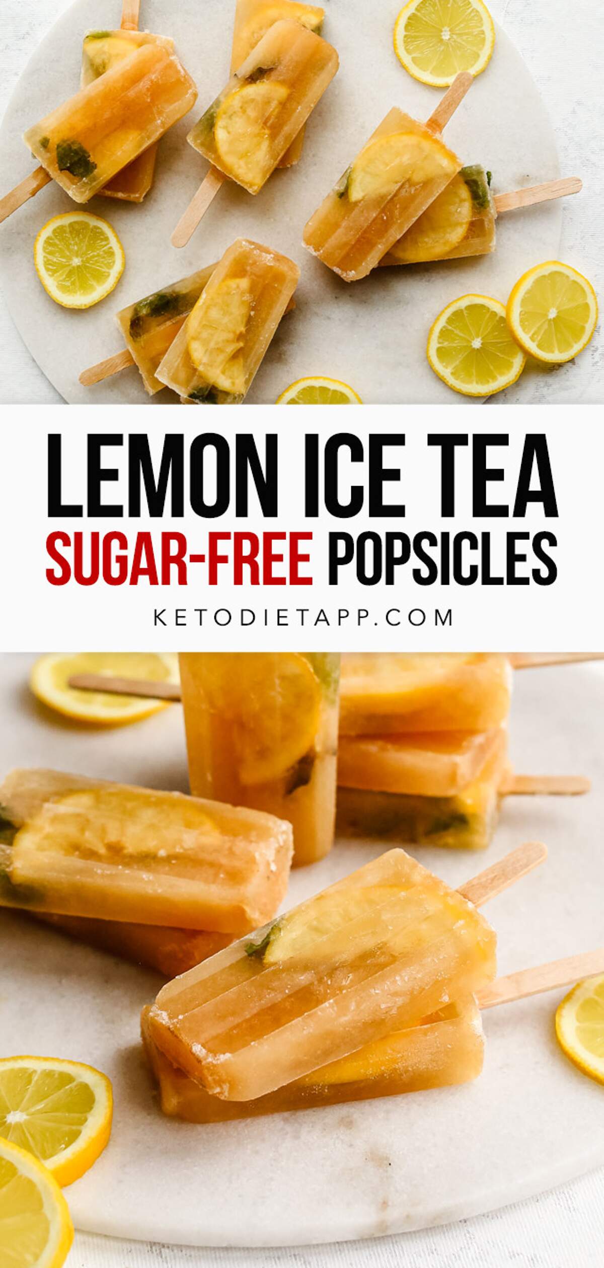 Sugar-Free Lemon Ice Tea Popsicles | KetoDiet Blog