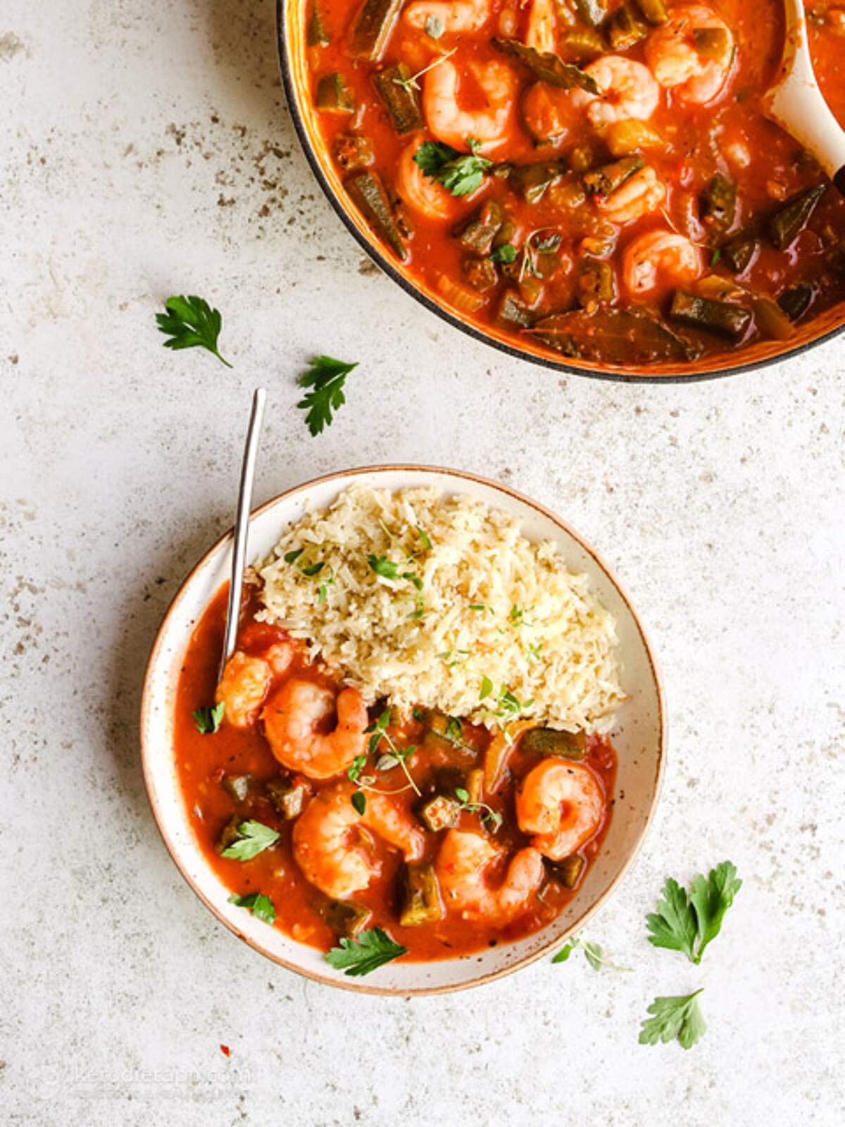 Shrimp & Okra Gumbo With Cauliflower Rice | KetoDiet Blog