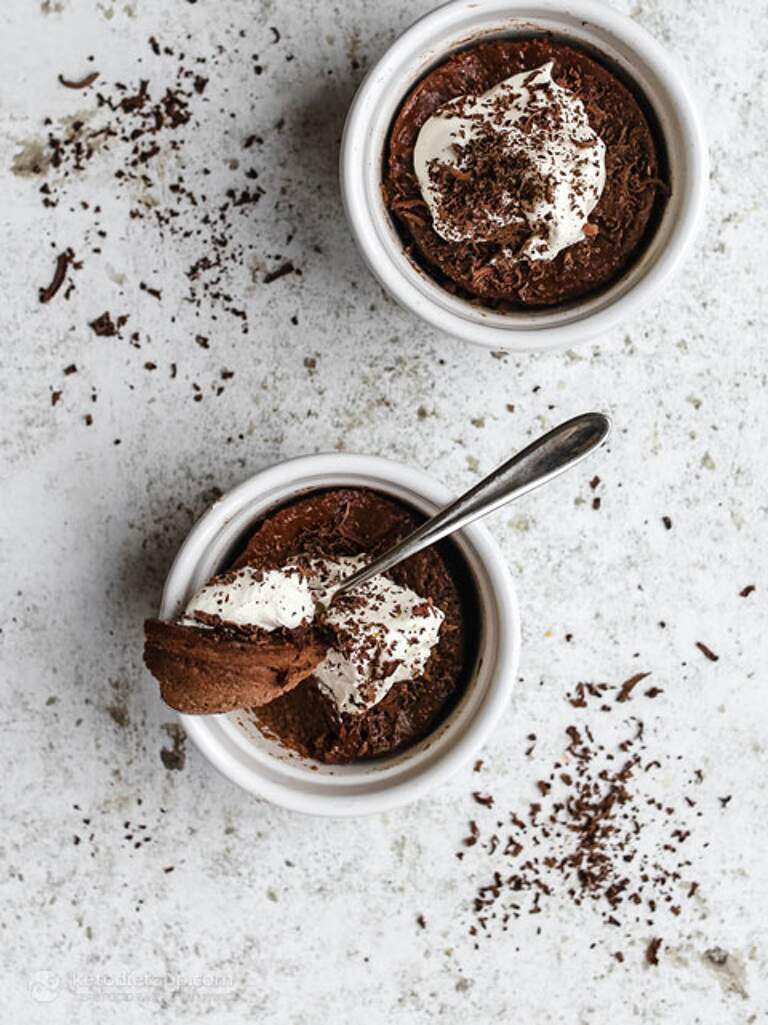 Low-Carb Chocolate Mug Cheesecake | KetoDiet Blog