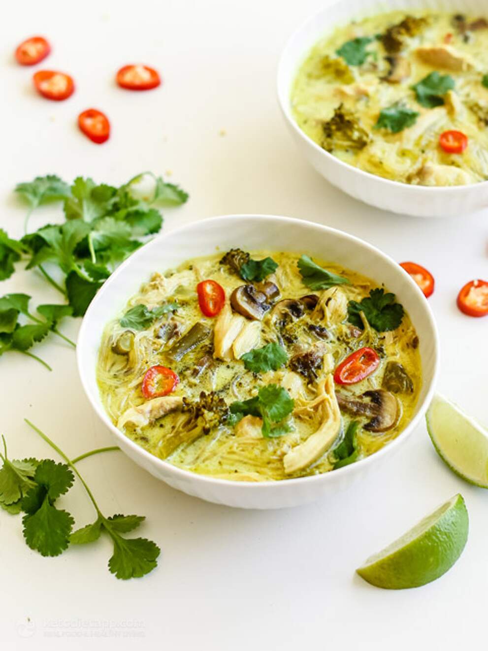 Low-Carb Thai Chicken Noodle Soup | KetoDiet Blog