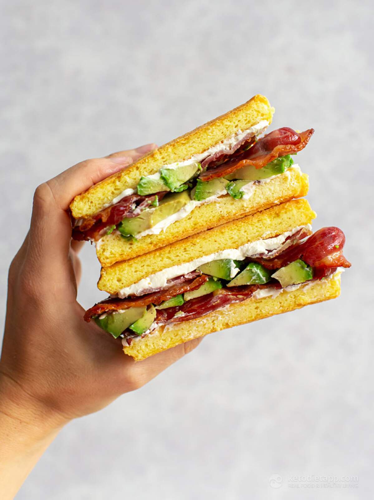 Bacon & Avocado Chaffle Sandwich | KetoDiet Blog